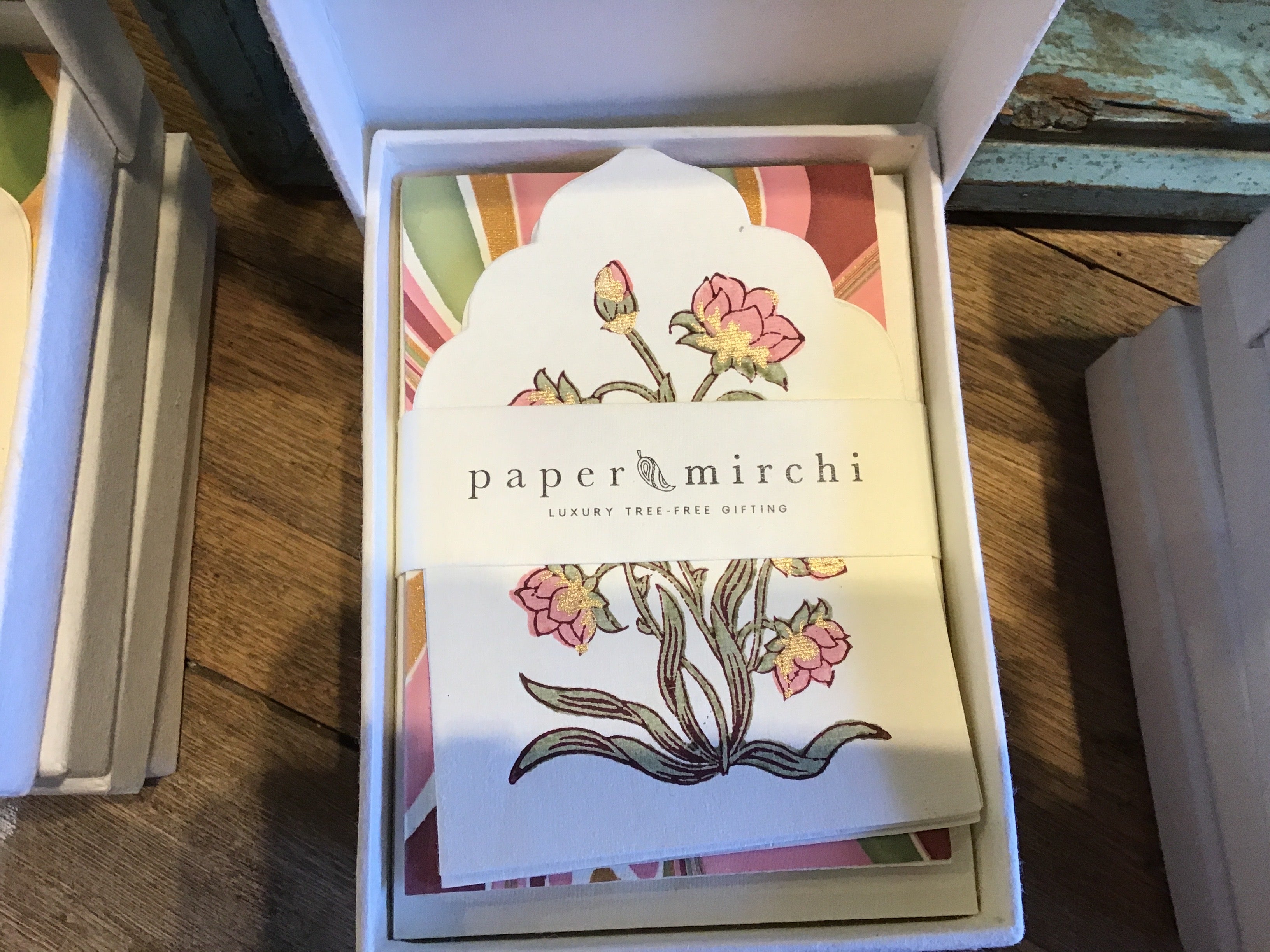 Paper Mirchi - Notecards - Pink – Bombay Sprout Ltd